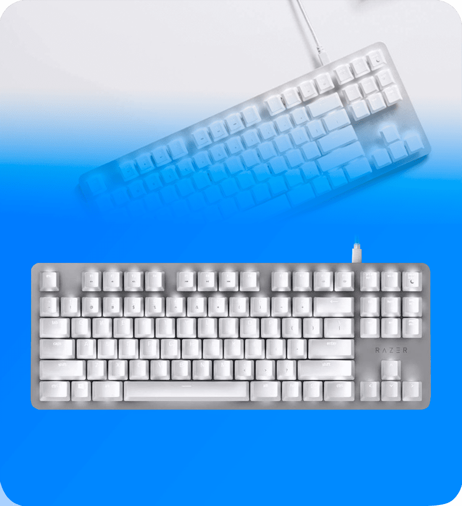 Teclado Razer Silent Mechanical Mercury BlackWidow Lite Teclado Tera ...